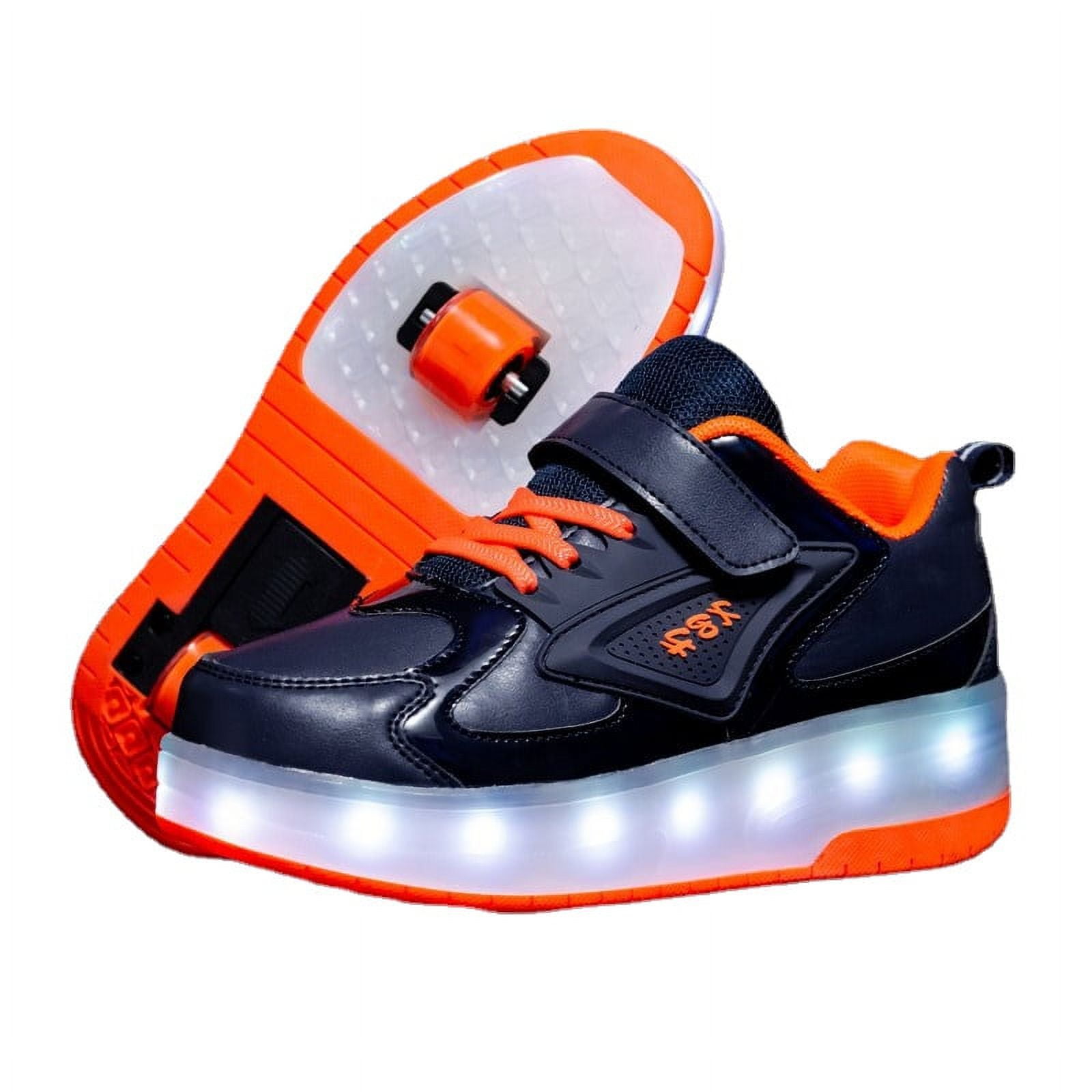 YAZI Kids LED USB Charging Roller Skate Shoes with Wheel Shoes Light up ...