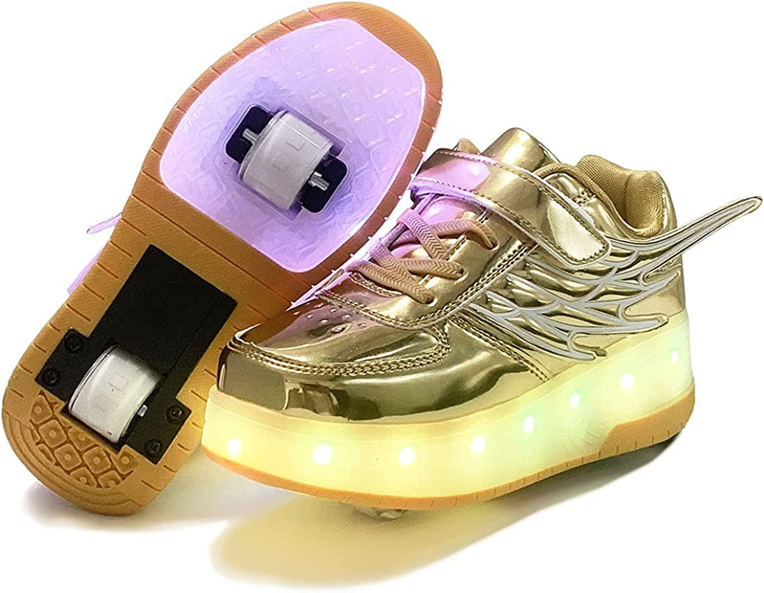 YAZI Kids Roller Shoes Boy Girl Sneakers with Wheels Become Sport ...