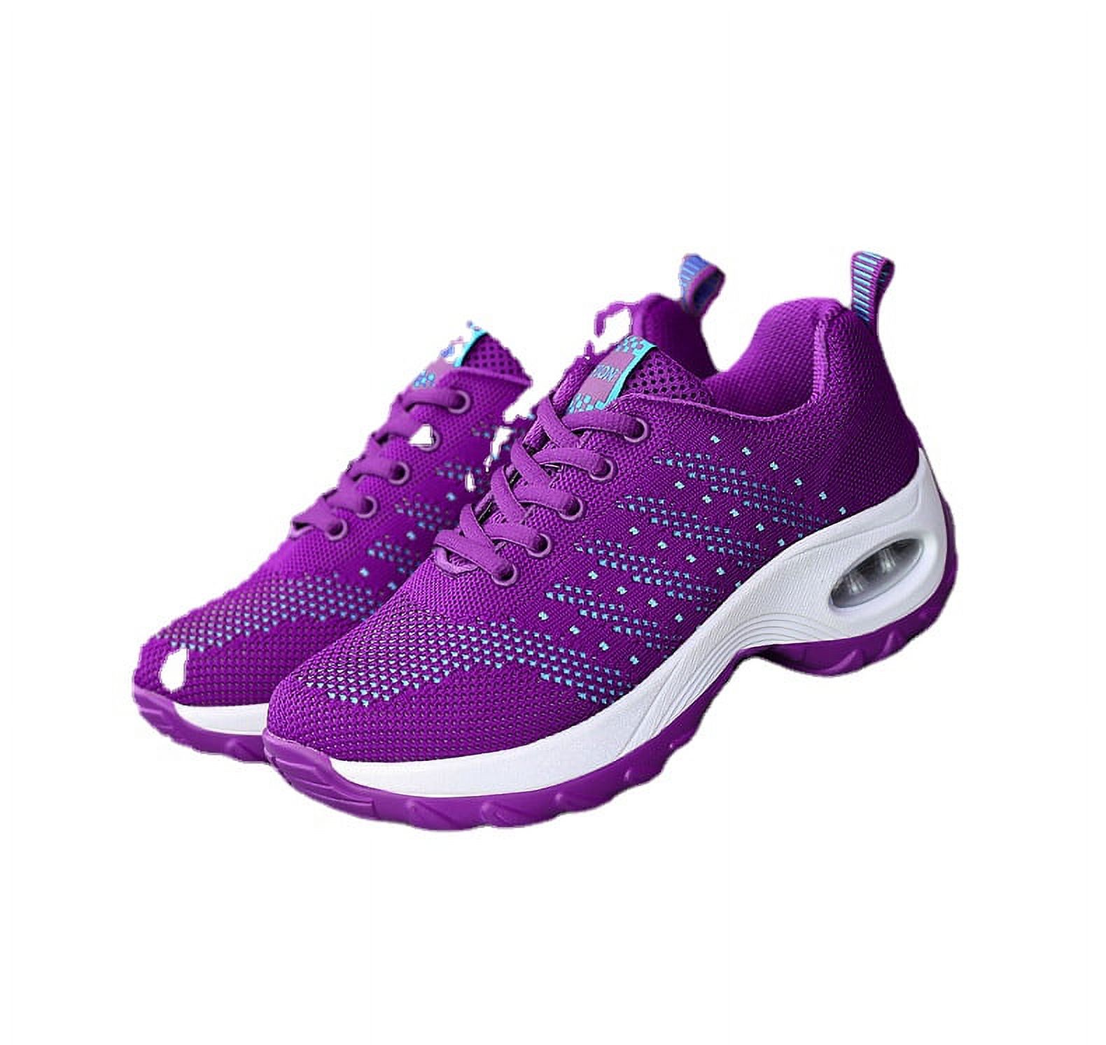 YAZI Women's Walking Shoes Sock Sneakers Slip on Mesh Air Cushion ...