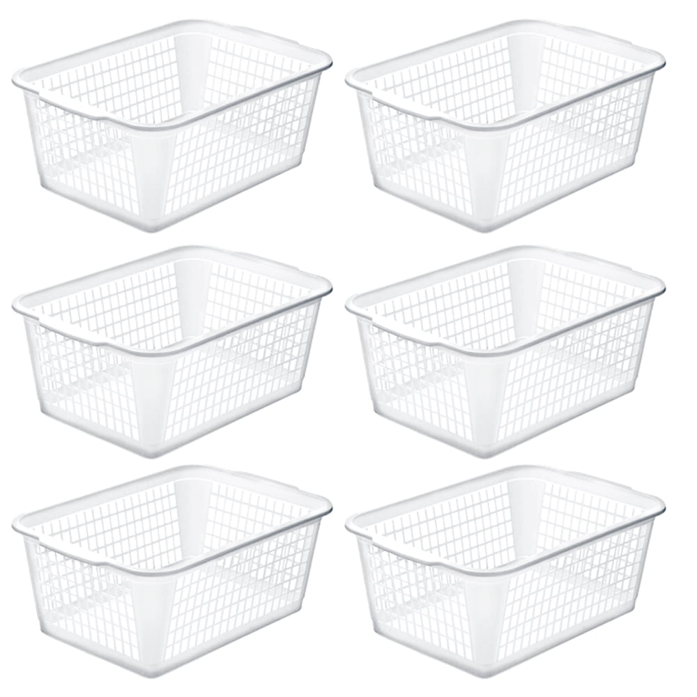 YBM HOME 6-Pack Plastic Storage Basket for Office Drawer, Desktop and ...