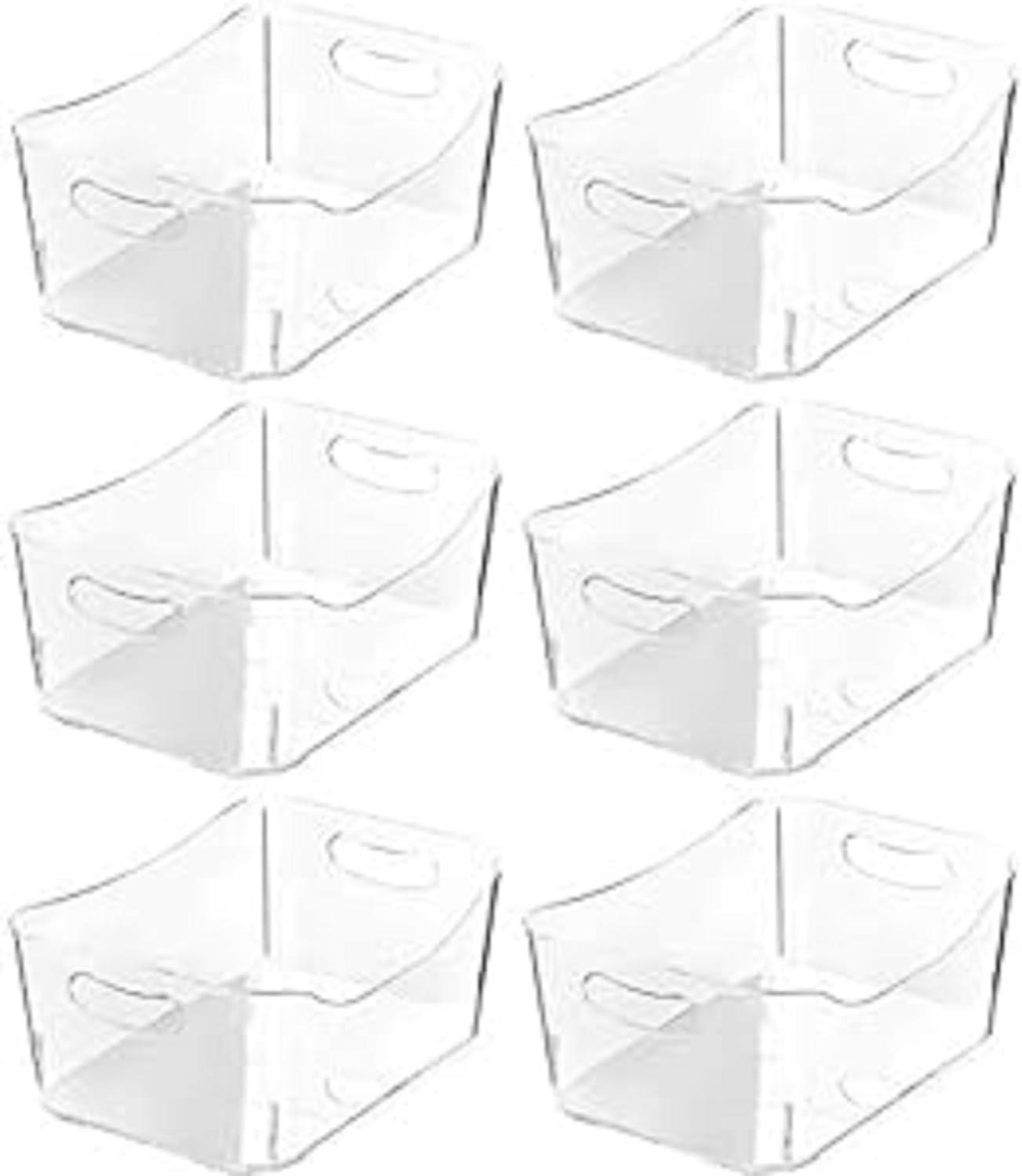 YBM HOME Storage Bins - Clear Plastic Organizers and Baskets for ...