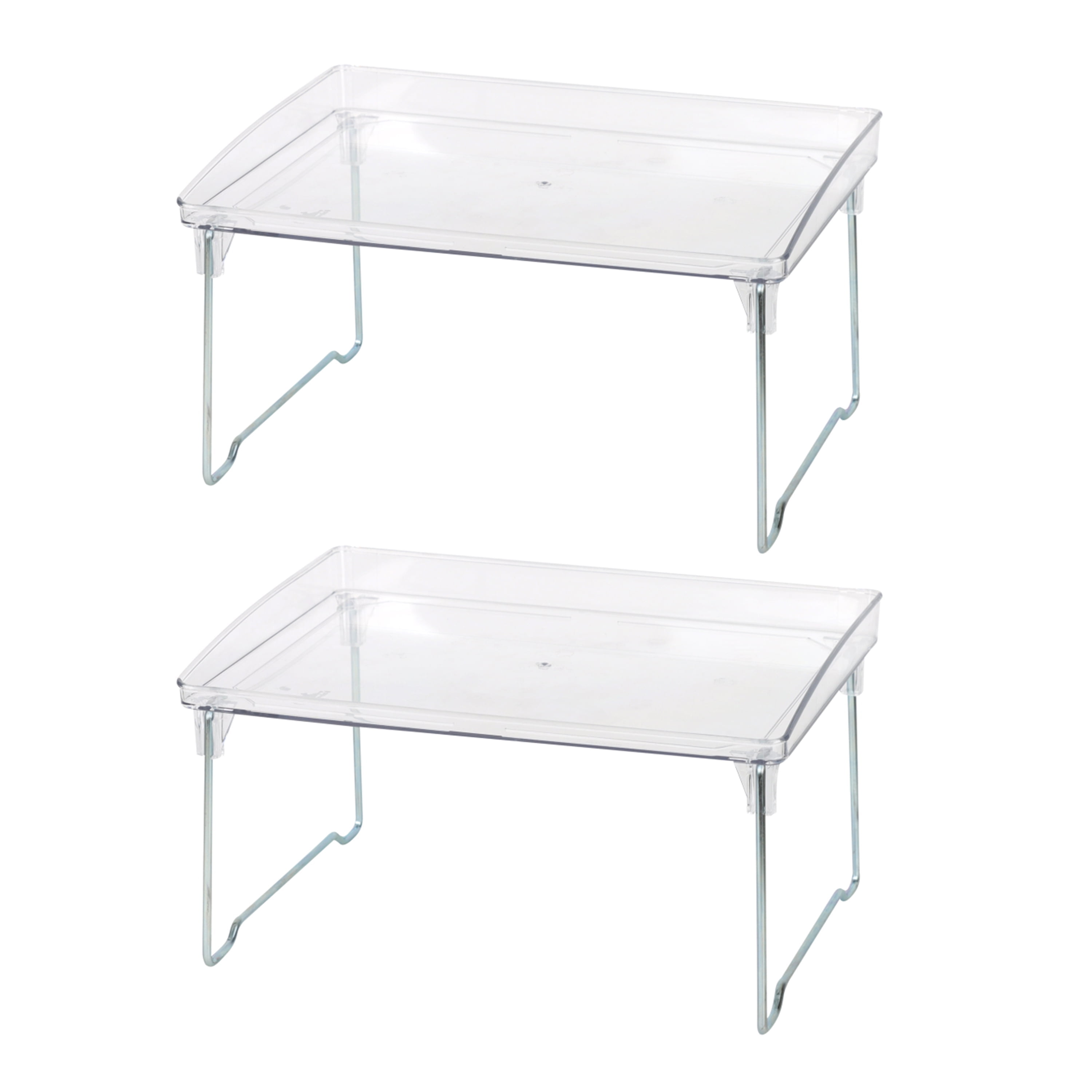 YBM Home 1-Shelf Foldable Countertop Cabinet Shelf Organizer, Plastic ...