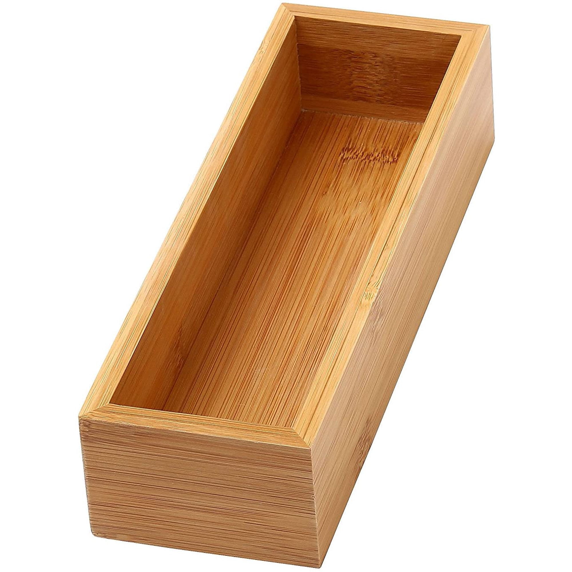 YBM Home Bamboo Drawer Organizer Storage Box, Adult Brown - Walmart.com