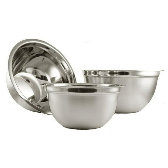 YBM Home Deep Stainless Steel Mixing Bowl Set of 3, Nested Bowls of 3 ...