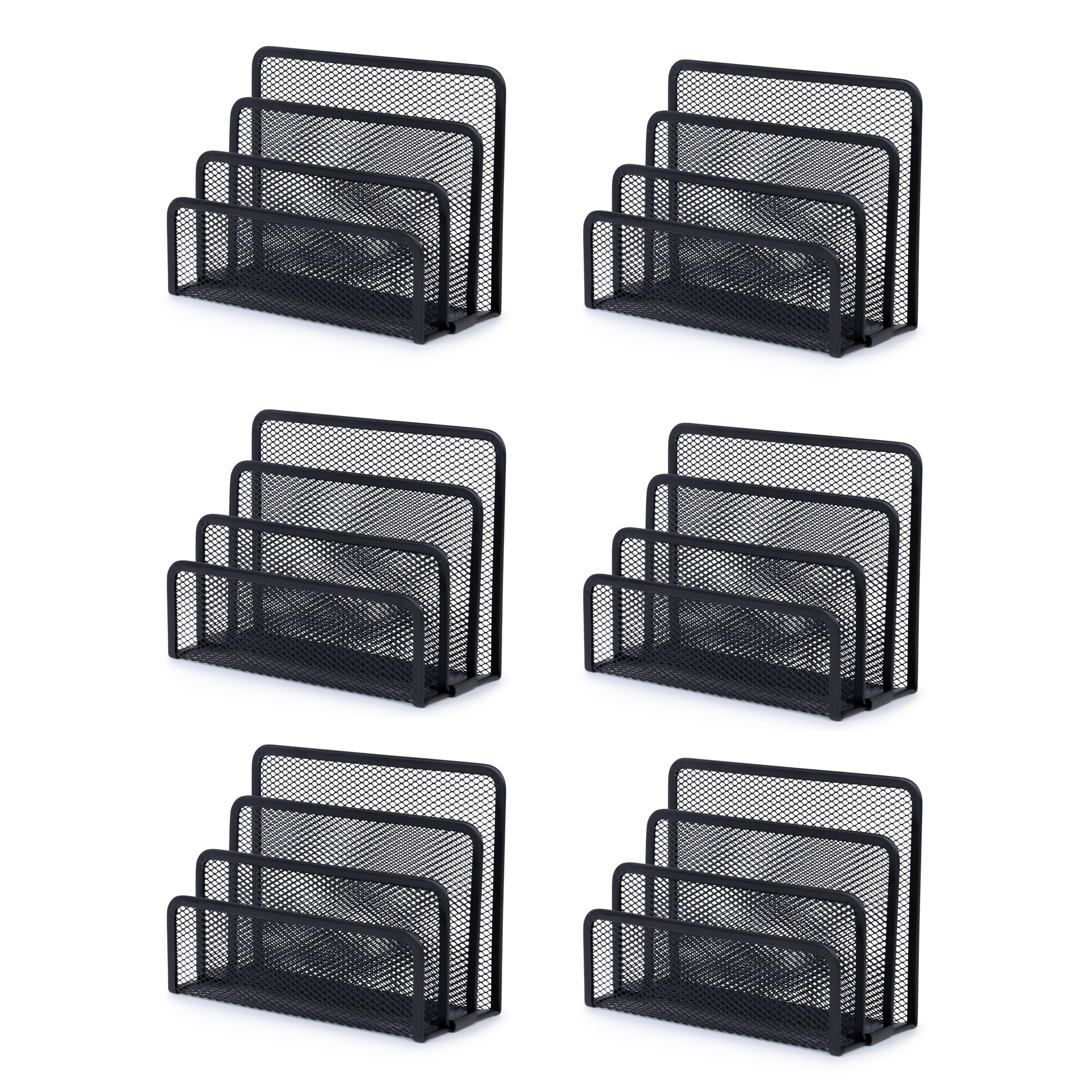 YBM Home Desk Mail Organizer for Office, 3-Slot Mesh Letter Sorter ...