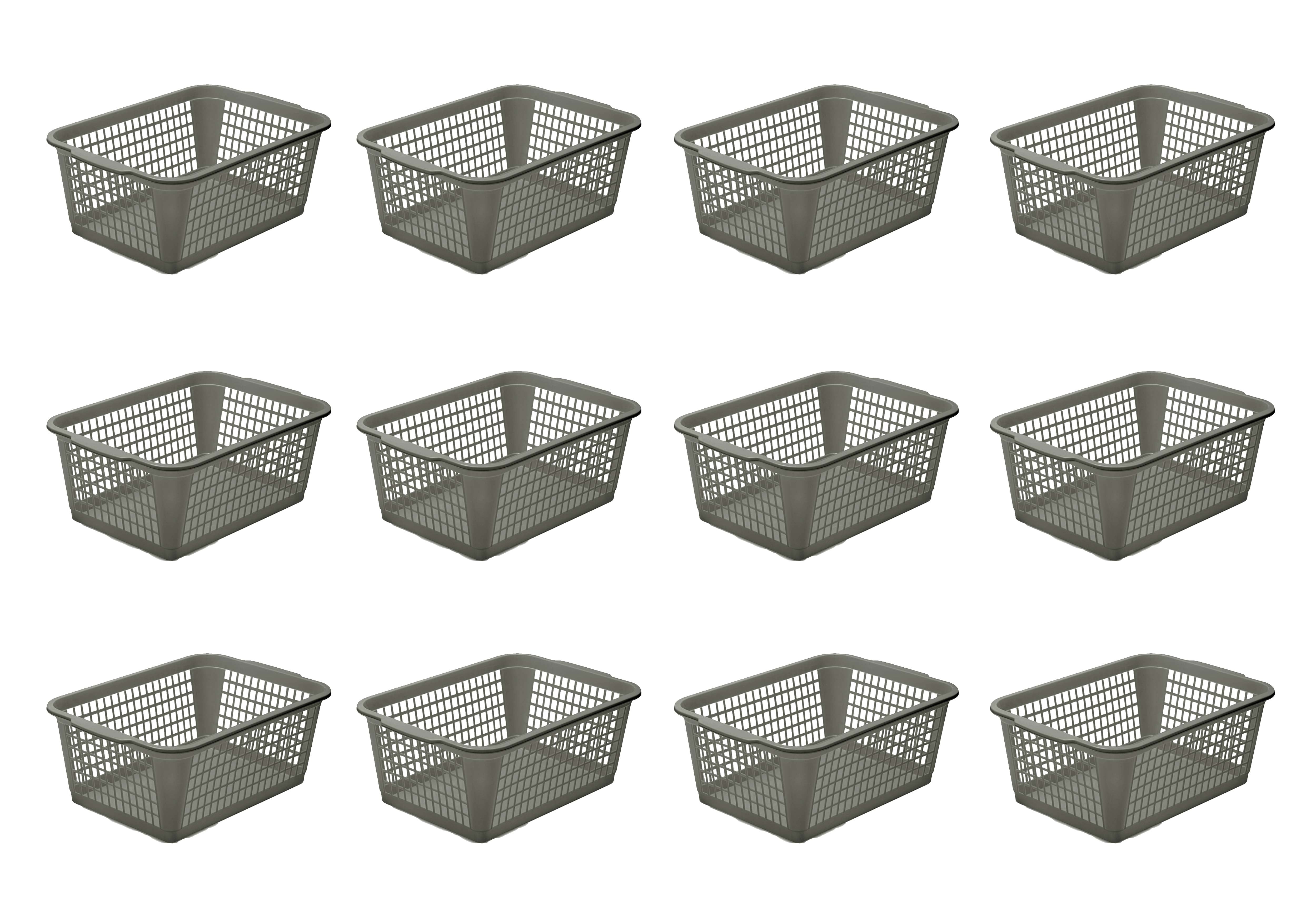 YBM Home Large Plastic Storage Basket with Handle for Organizing ...