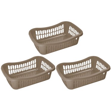 Simplify 6 Pack Plastic Organizing Storage Basket Set, Black - Walmart.com