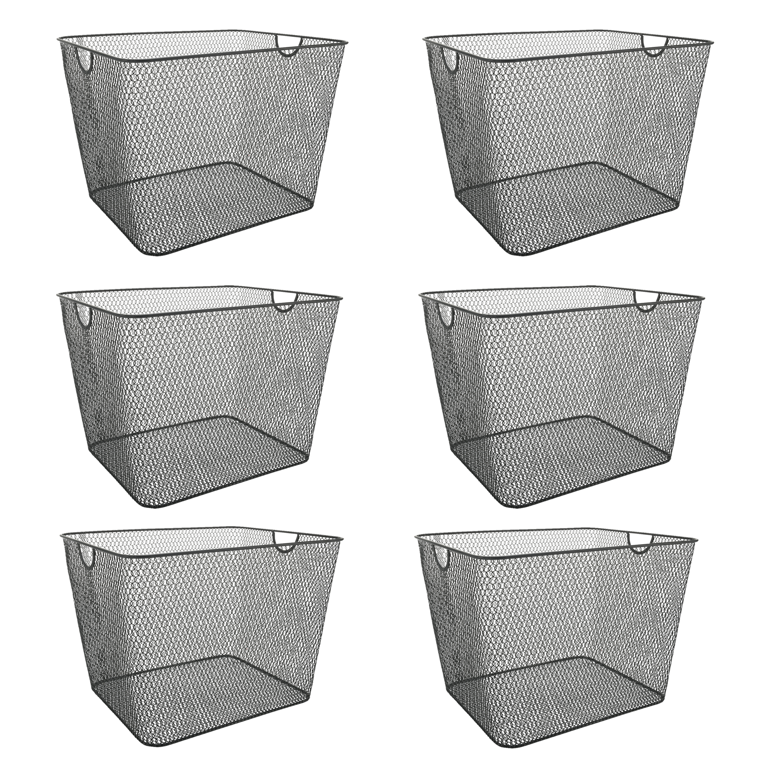 YBM Home Large Wire Mesh Open Bin Storage Basket Organizer for Kitchen ...