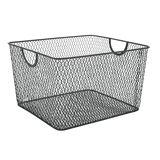 YBM Home Mesh Open Storage Basket 10” x 9” x 6”, Pack of 1, Black ...