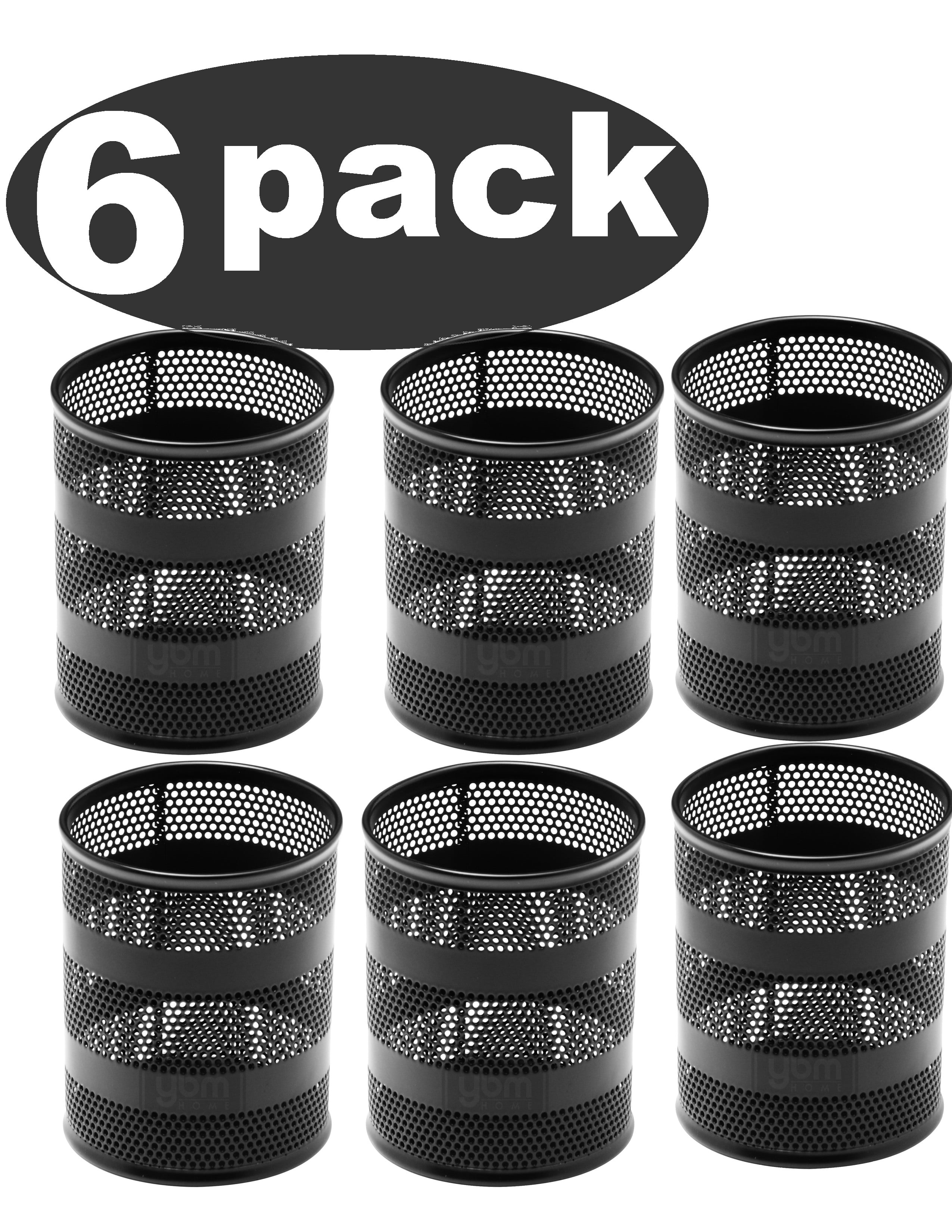 YBM Home Mesh Pencil Holder Organizer - Black Metal Mesh Round Pen Cup ...