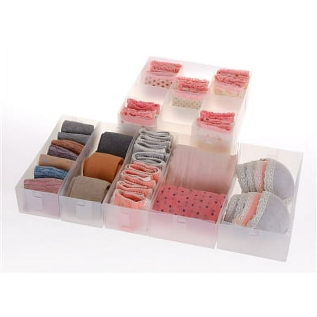 YBM Home Plastic Closet Underwear Organizer Drawer Divider for ...