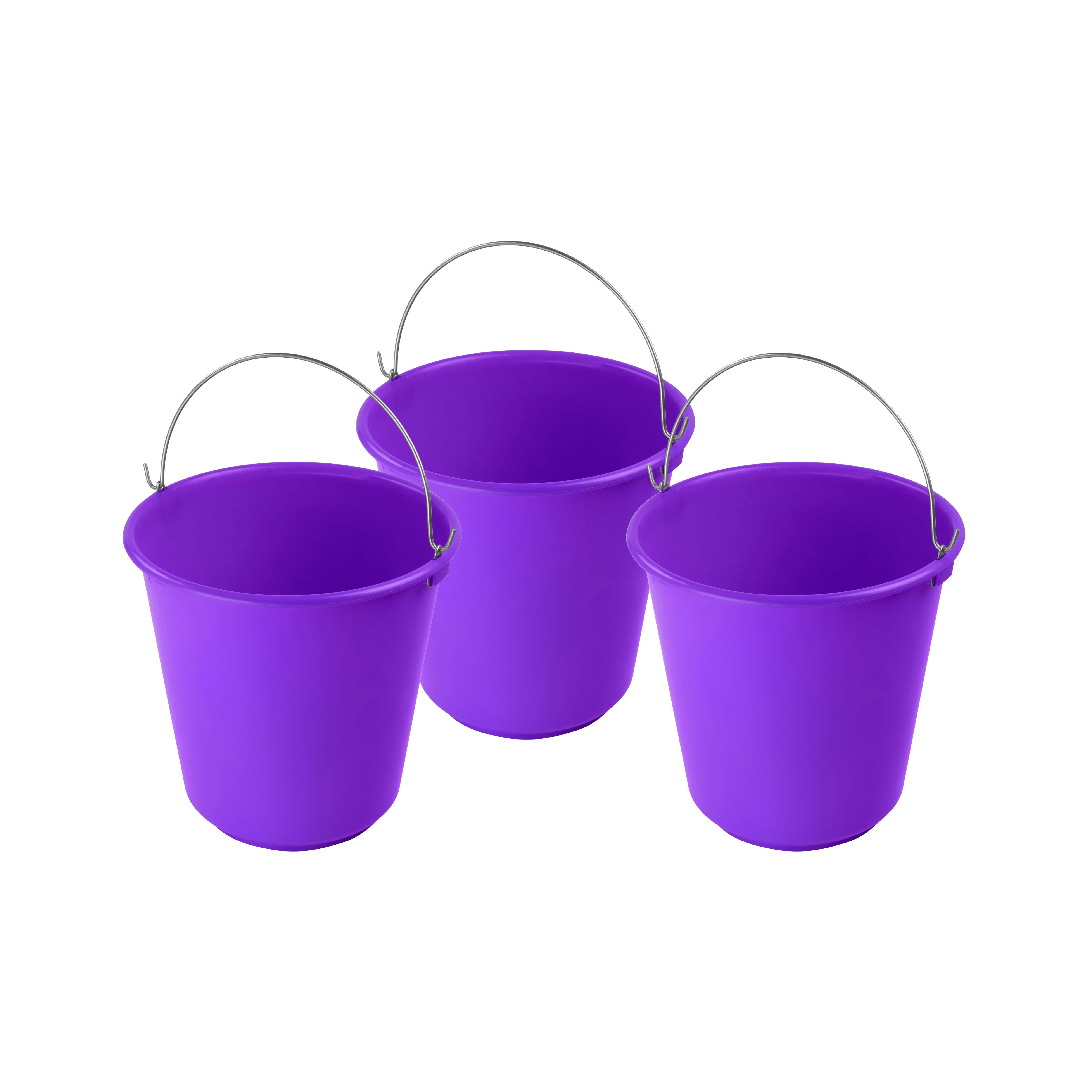 YBM Home Plastic Pail with Handle 11.5 Quart - Purple - Walmart.com