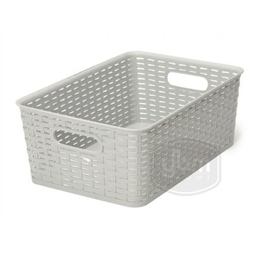 YBM Home Large Rectangle Organizing Plastic Storage Basket with Handle ...
