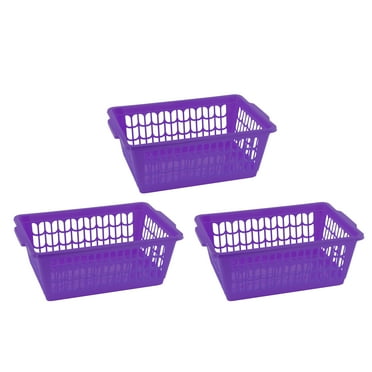 YBM Home Plastic Storage Basket Bin and Drawer Organizer, 17.75” x 11.5 ...