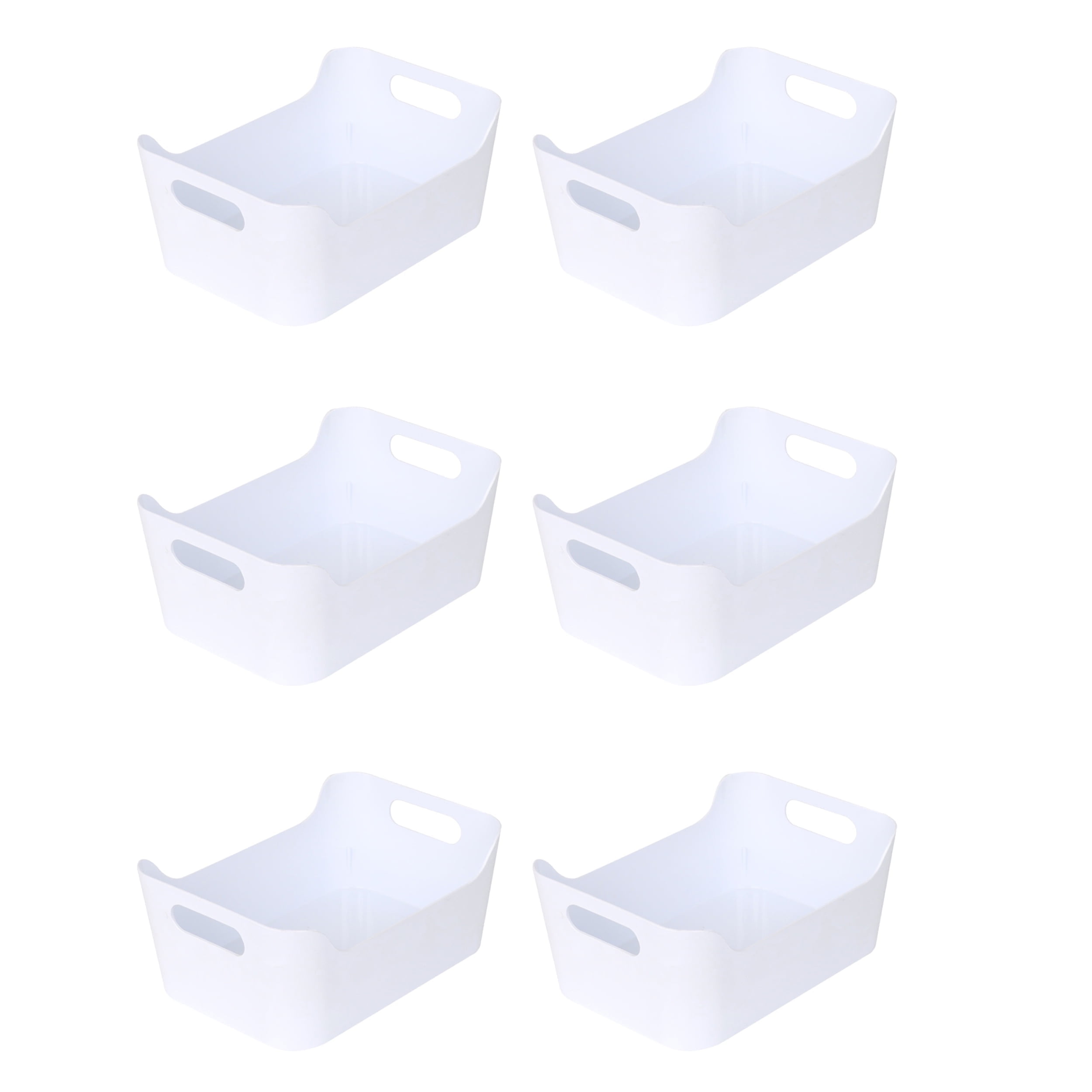 YBM Home Plastic Storage Bins with Handles for Kitchen and Pantry ...