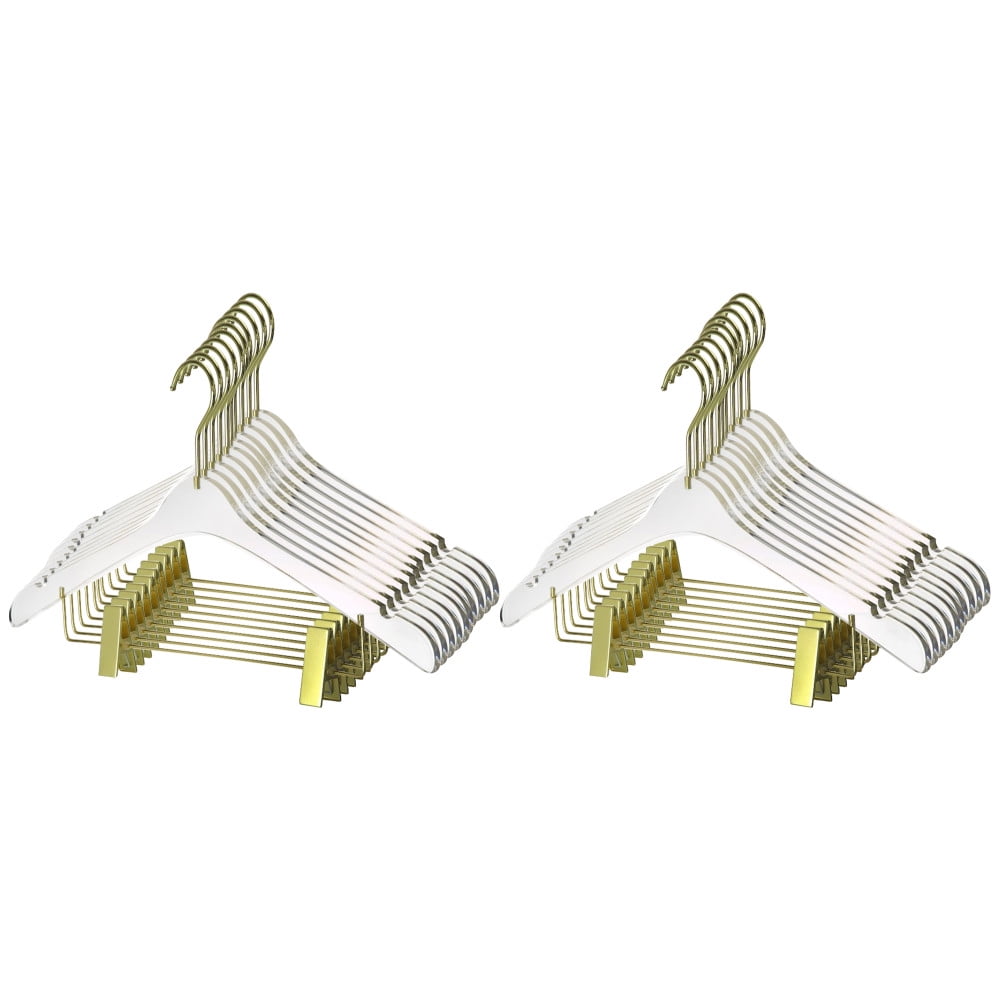 YBM Home Quality Acrylic Clear Hangers with Clips Made of Clear Acrylic ...