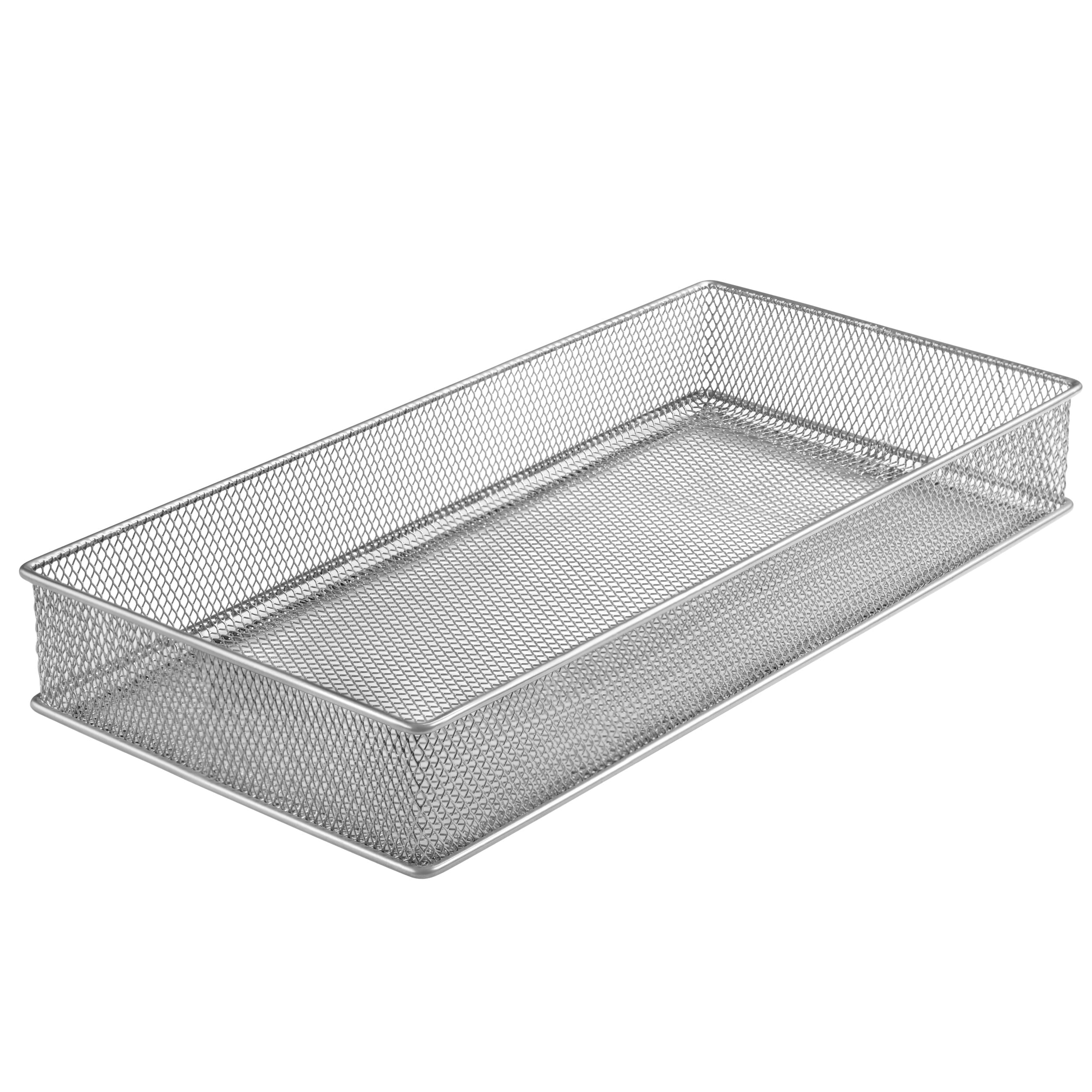 YBM Home Silver Metal Wire Desk Organizer, Storage Accessories for Home ...