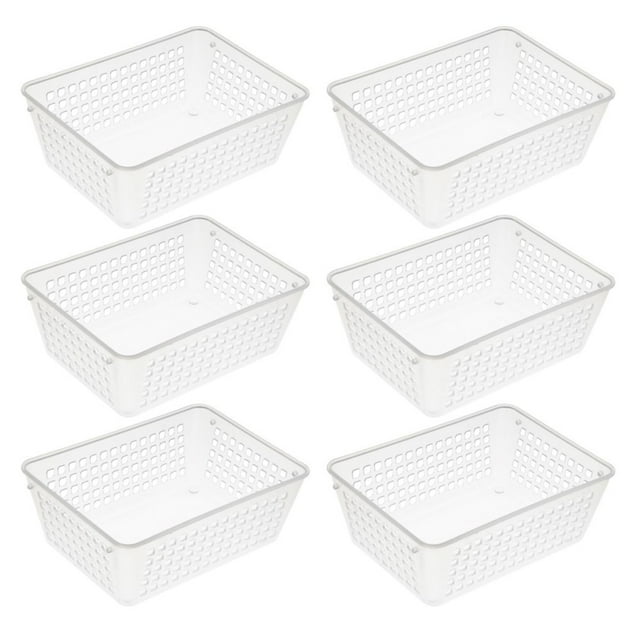 YBM Home Small Plastic Storage Basket for Bathroom, Clear - Walmart.com