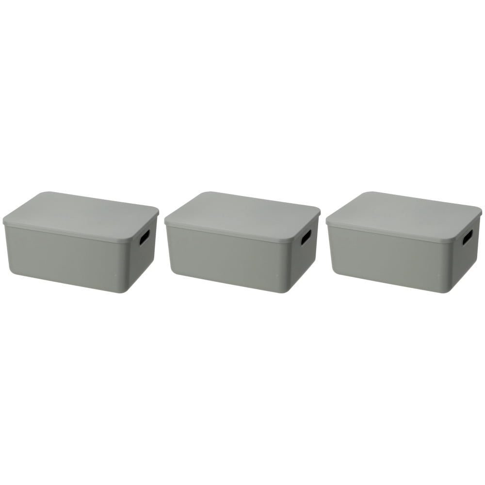 YBM Home Stackable Plastic Storage Bin with Lid, Multipurpose for ...