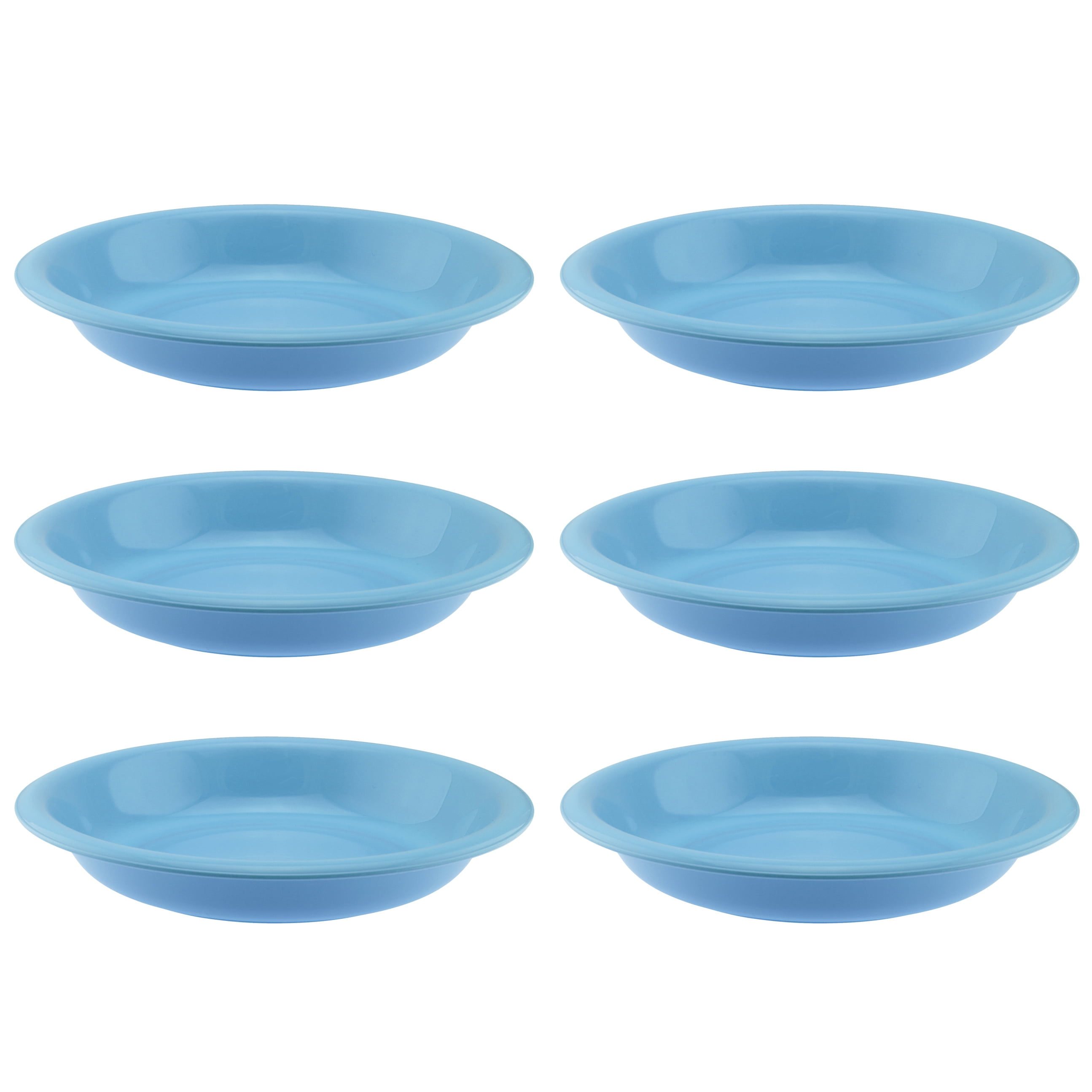 YBM Home Unbreakable Round Deep Plastic Plate 15-Ounce | Tableware ...