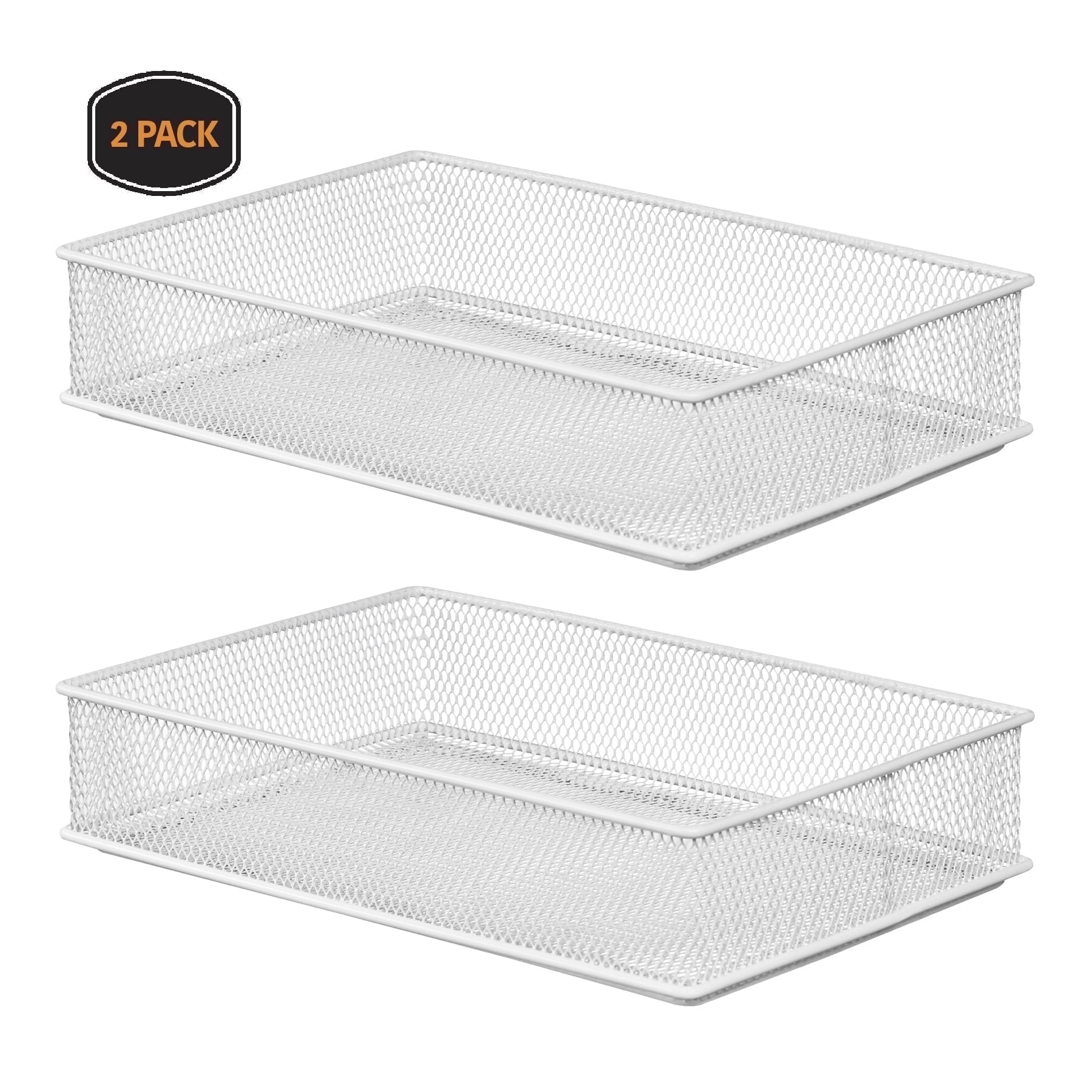 YBM Home White Mesh Drawer Cabinet Shelf Organizer, Office Desktop ...