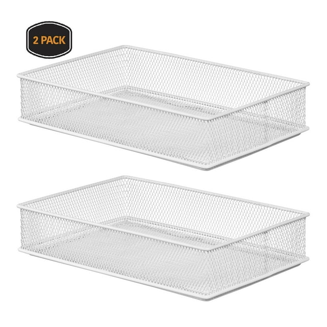 YBM Home White Mesh Drawer Organizer Tray for Kitchen and Desk Drawers ...