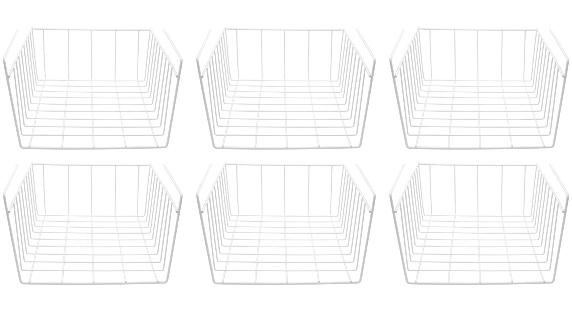 YBM Home White Under Shelf Wire Basket Storage Organizer for Kitchen ...