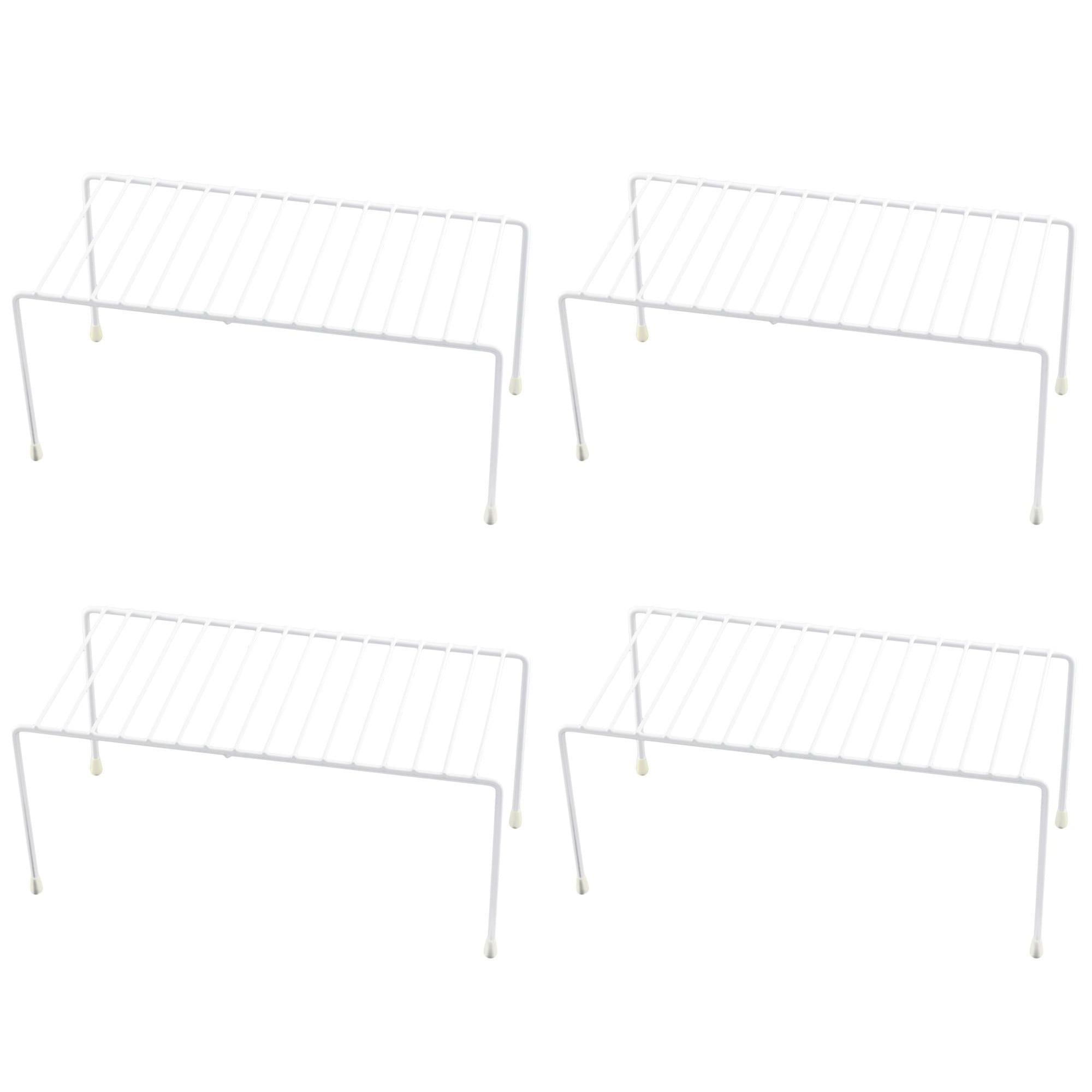 YBM Home White Wire Cabinet Helper Shelf Organizer and Storage Rack ...