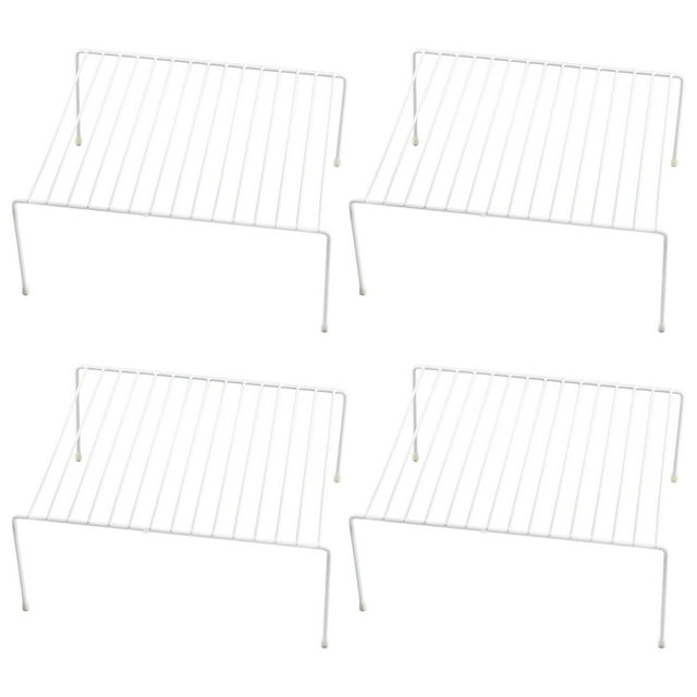 YBM Home White Wire Cabinet Helper Shelf Organizer and Storage Rack ...