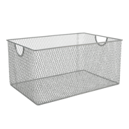 YBM Home Wire Mesh Open DVD, CD, Book Storage Basket 11 x 5.5 x 5 ...