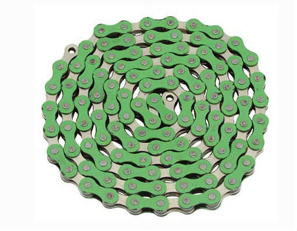 YBN Chain 1/2x1/8x112 Green/Chrome. Chain, bike chain, lowrider bikes ...