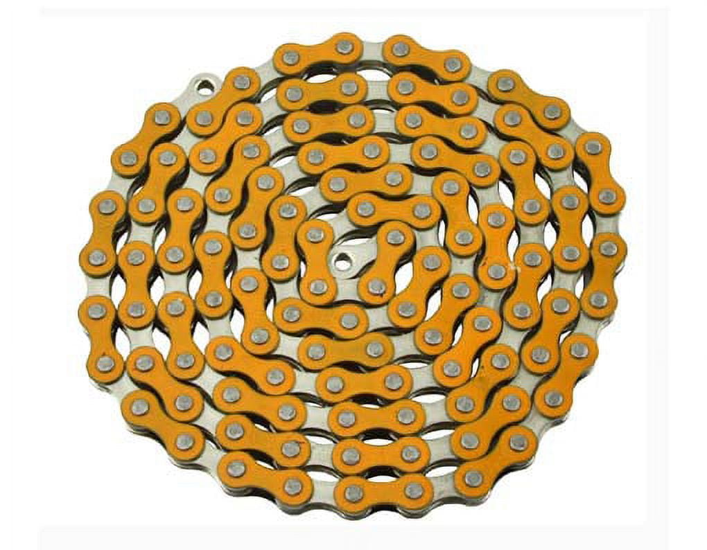 YBN Chain 1/2x1/8x112 Orange/Chrome. for bicycle Chain, bike chain ...