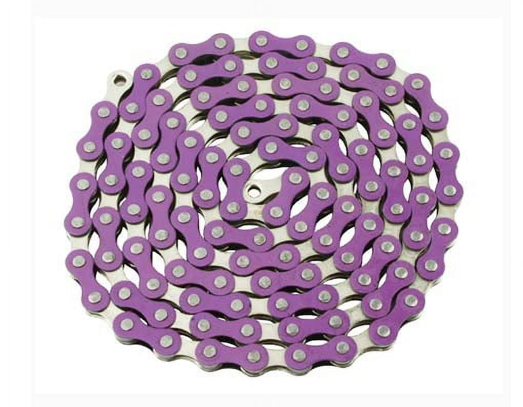 YBN Chain 1/2x1/8x112 Purple/Chrome. for bicycle Chain, bike chain ...