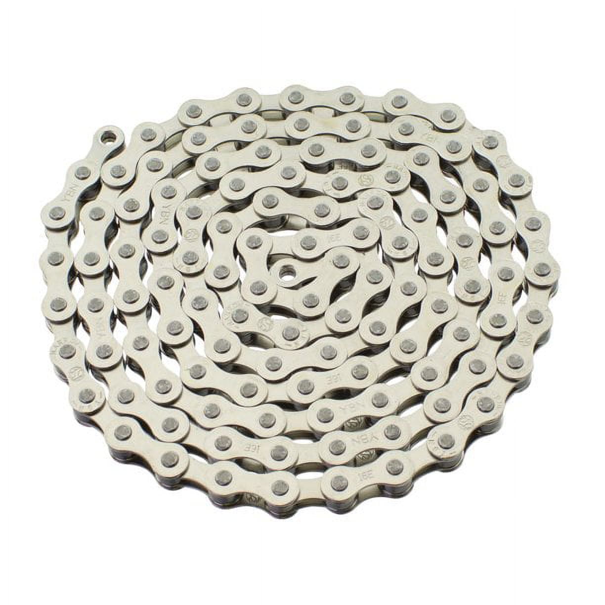 YBN S410 Bicycle Chain (1-Speed, 1/2 x 1/8-Inch, 112L) , Chrome ...