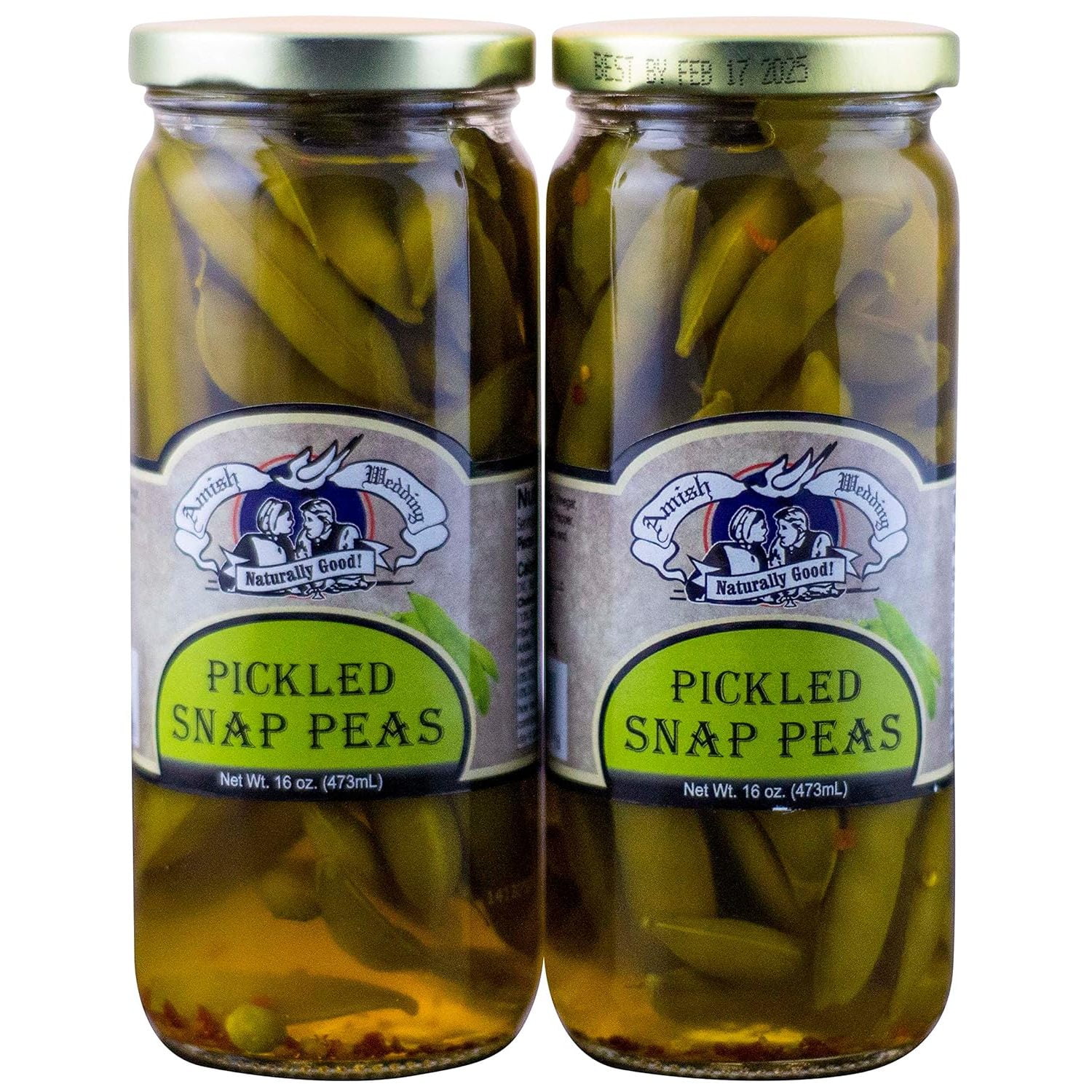 YBQF All Natural Pickled Snap Peas 2 Jars 16 Oz Each - Walmart.com