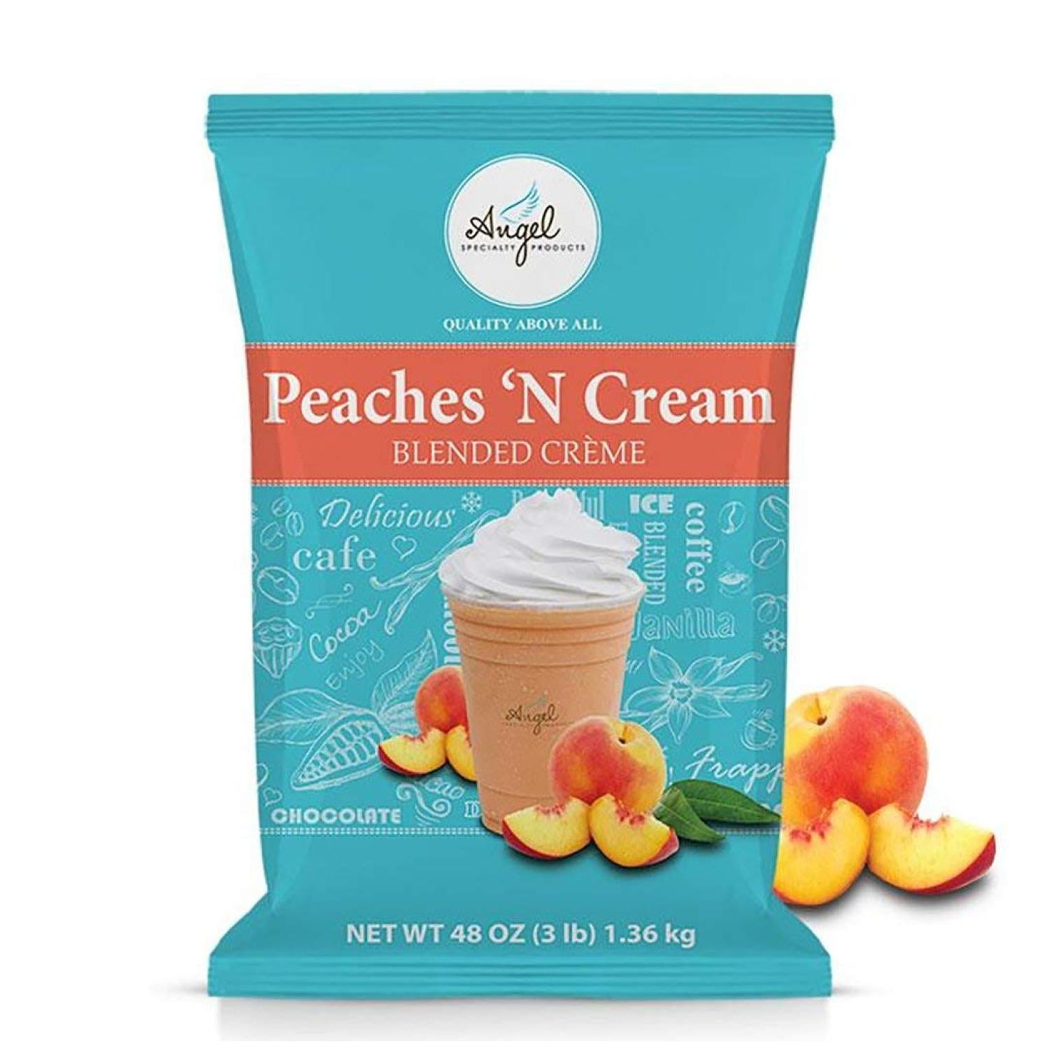YBQF, Blended Smoothie, Frappe Powder Mix, Peaches ‘N Cream [3 LB] [34 ...