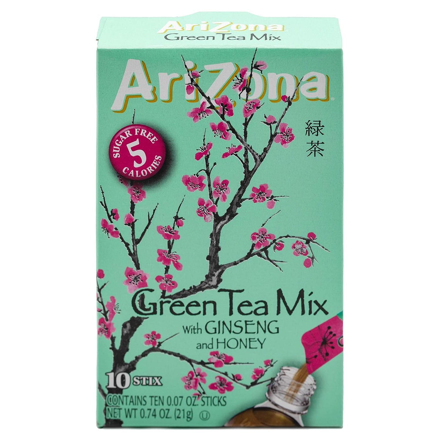 YBQF Green Tea with Ginseng Iced Tea Stix Sugar-Free, Low Calorie ...