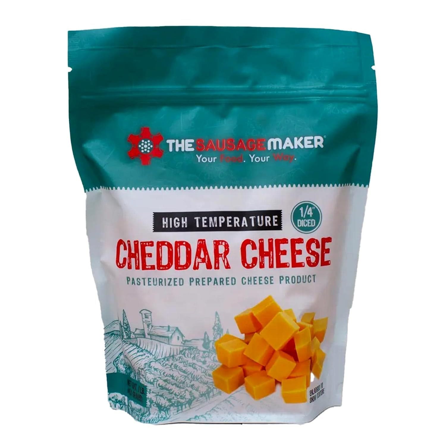 YBQF® High Temp Cheddar Cheese 1 Lb Hi-Temp Cheese For Sausage Making ...