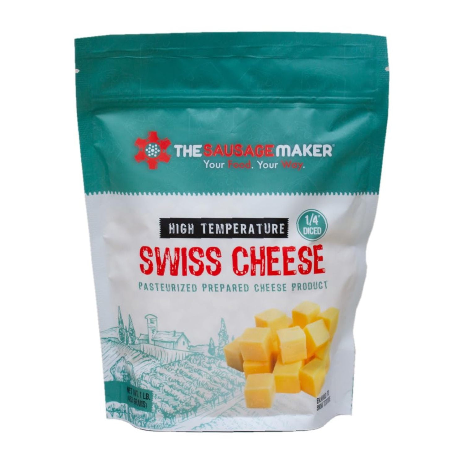 YBQF® High Temp Swiss Cheese 1 Lb Hi-Temp Cheese For Sausage Making, 1/ ...