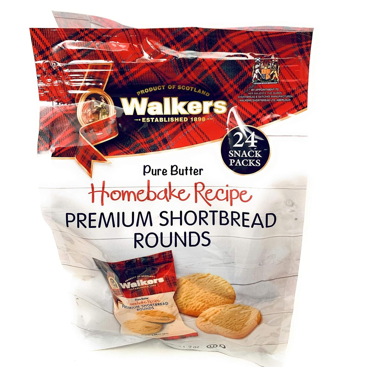 YBQF Premium Shortbread Rounds 24 Snack Packs individually wrapped ...
