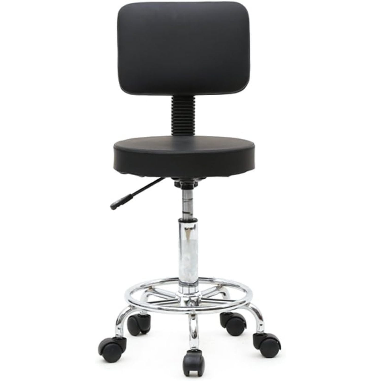 YBQF Round Bar Stool with Back Adjustable Height Rotation Salon Stool ...