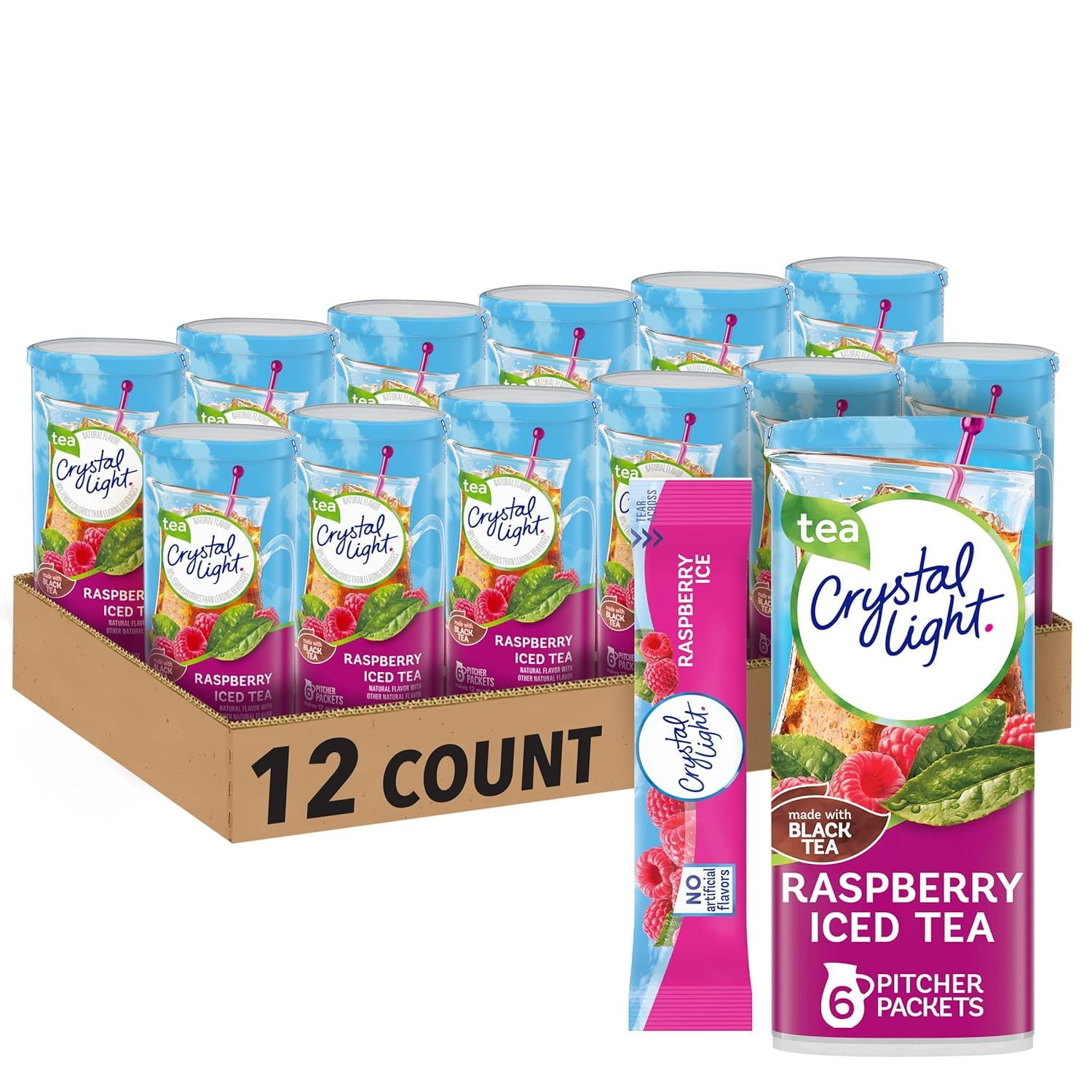 YBQF Sugar-Free Raspberry Iced Tea Naturally Flavored Powdered Drink ...