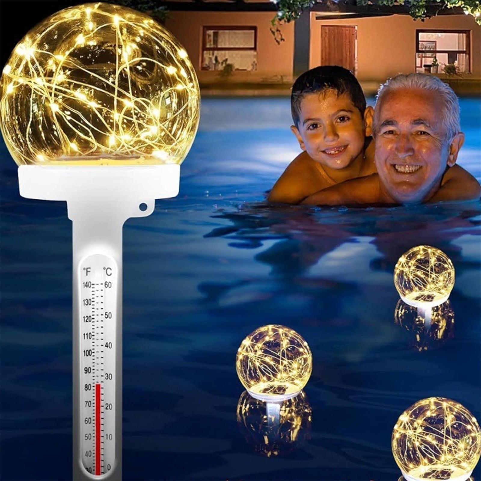 YBWZH Clearance Swimming Floating Pool LED Colored Solar Pool Floating ...