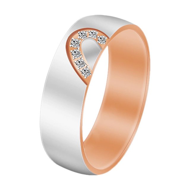 YBWZH Rings New Stainless Steel Heart Shaped Couples Can Engrave The ...