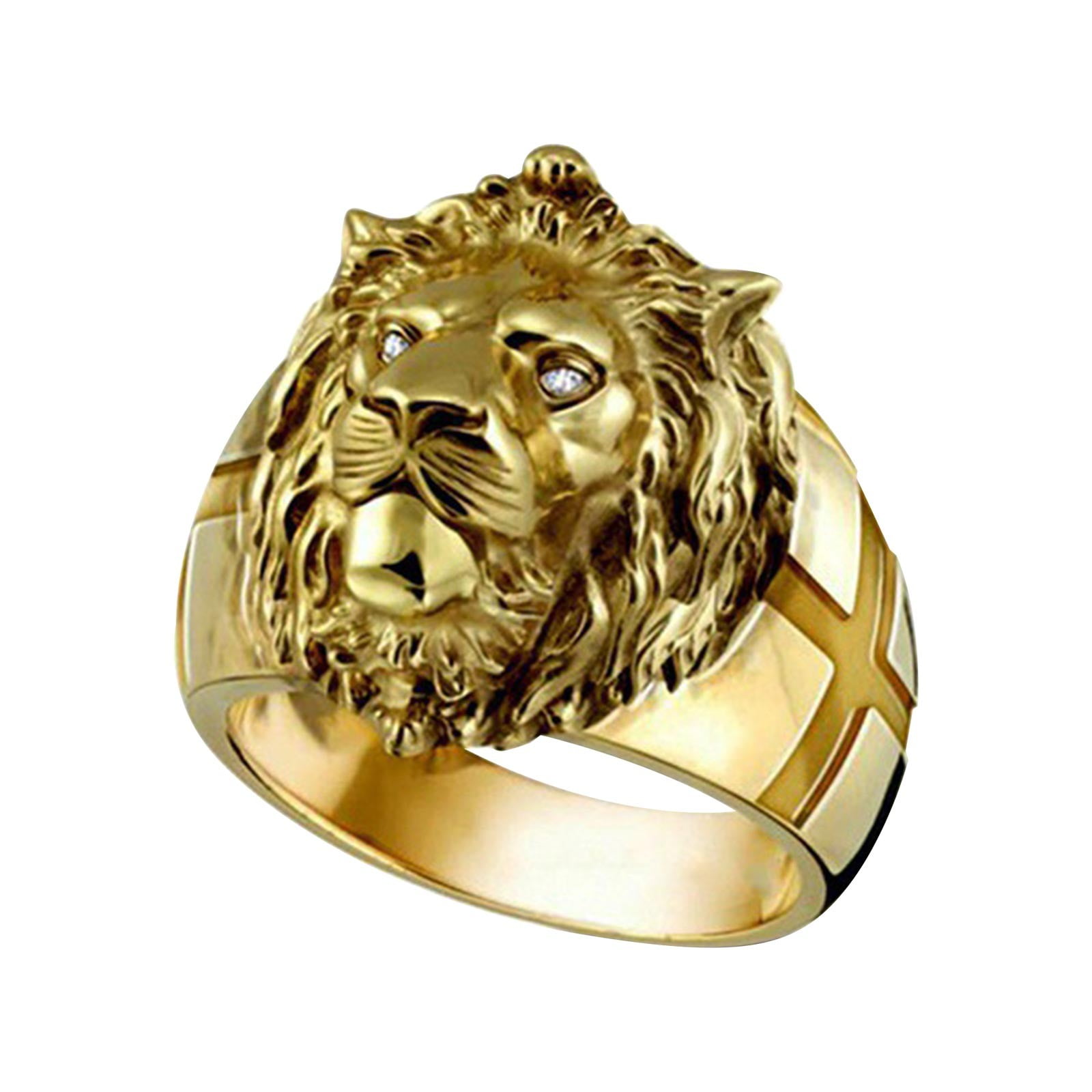 YBWZH Rings Ring, -hop Style Engagement and Wedding Ring with Badge ...