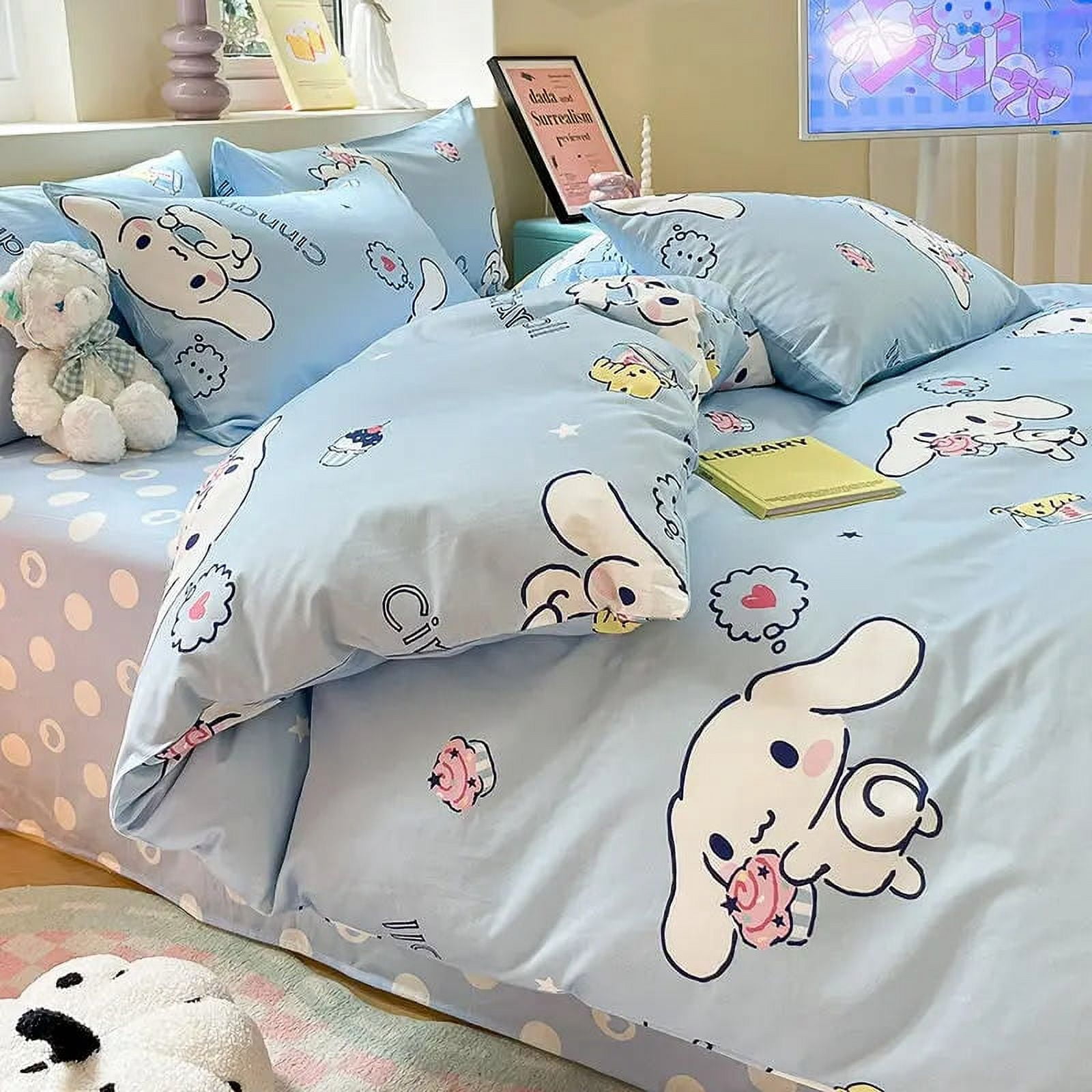 YC 3-Piece Sanrio Cinnamoroll A9 Quilt Bedding Set, 150 x 200cm ...