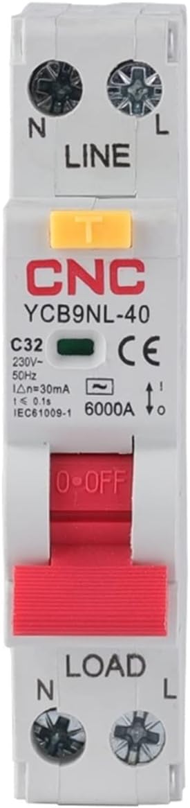 YCB9NL-40 230V MCB 30mA Residual Current Circuit Breaker with Over ...
