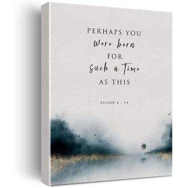 AXXPosters-Bible Verse Canvas Print Decor Perhaps You Were Born Esther ...