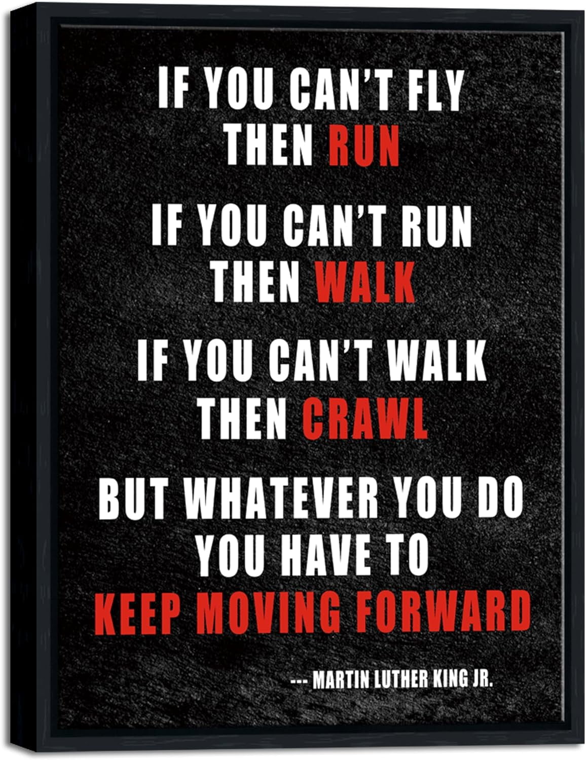 YCCJ-Black Unframed Keep Moving Forward Motivational Classroom Positive ...