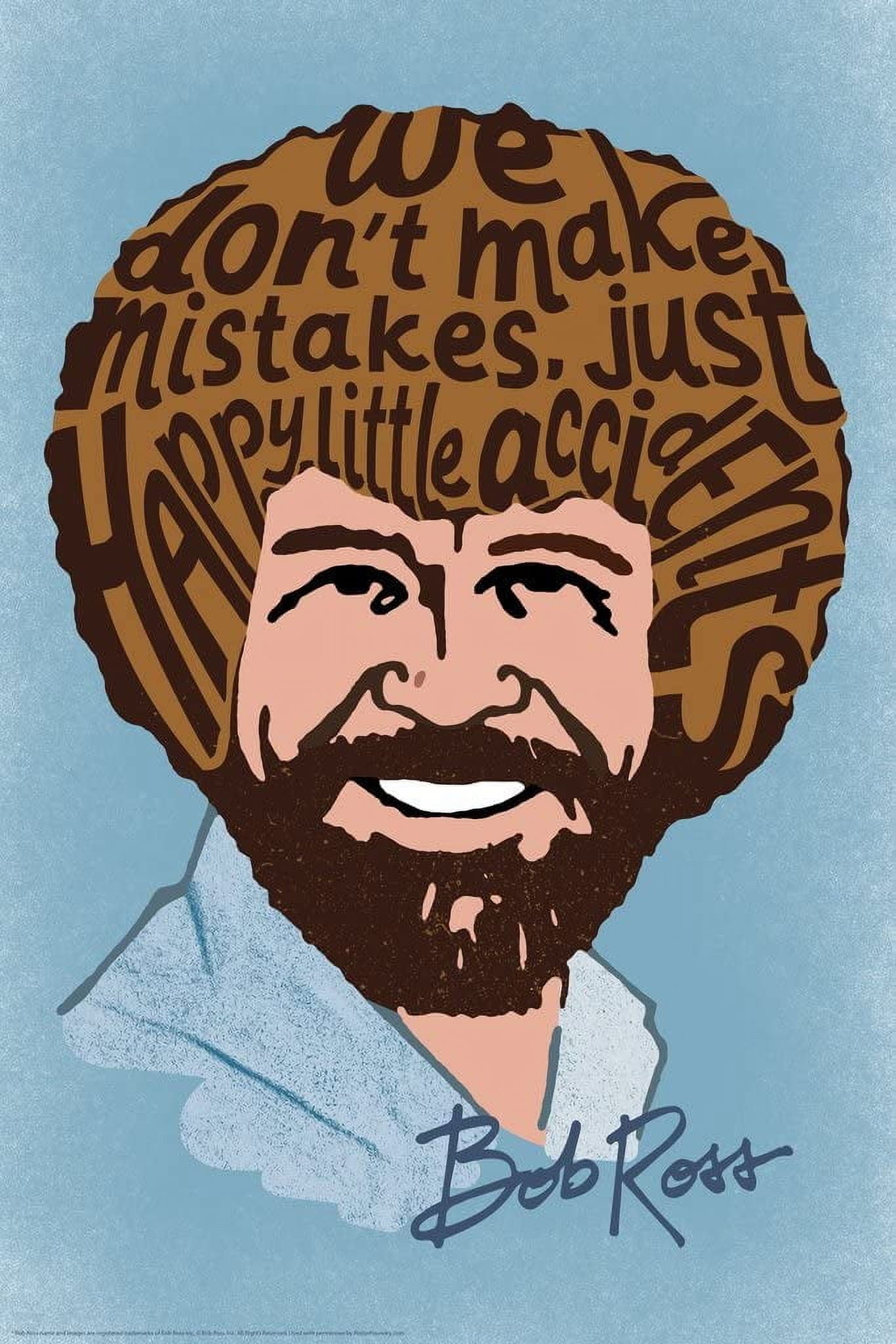 YCCJ-Bob Ross Happy Little Accidents Word Bob Ross Poster Bob Ross ...